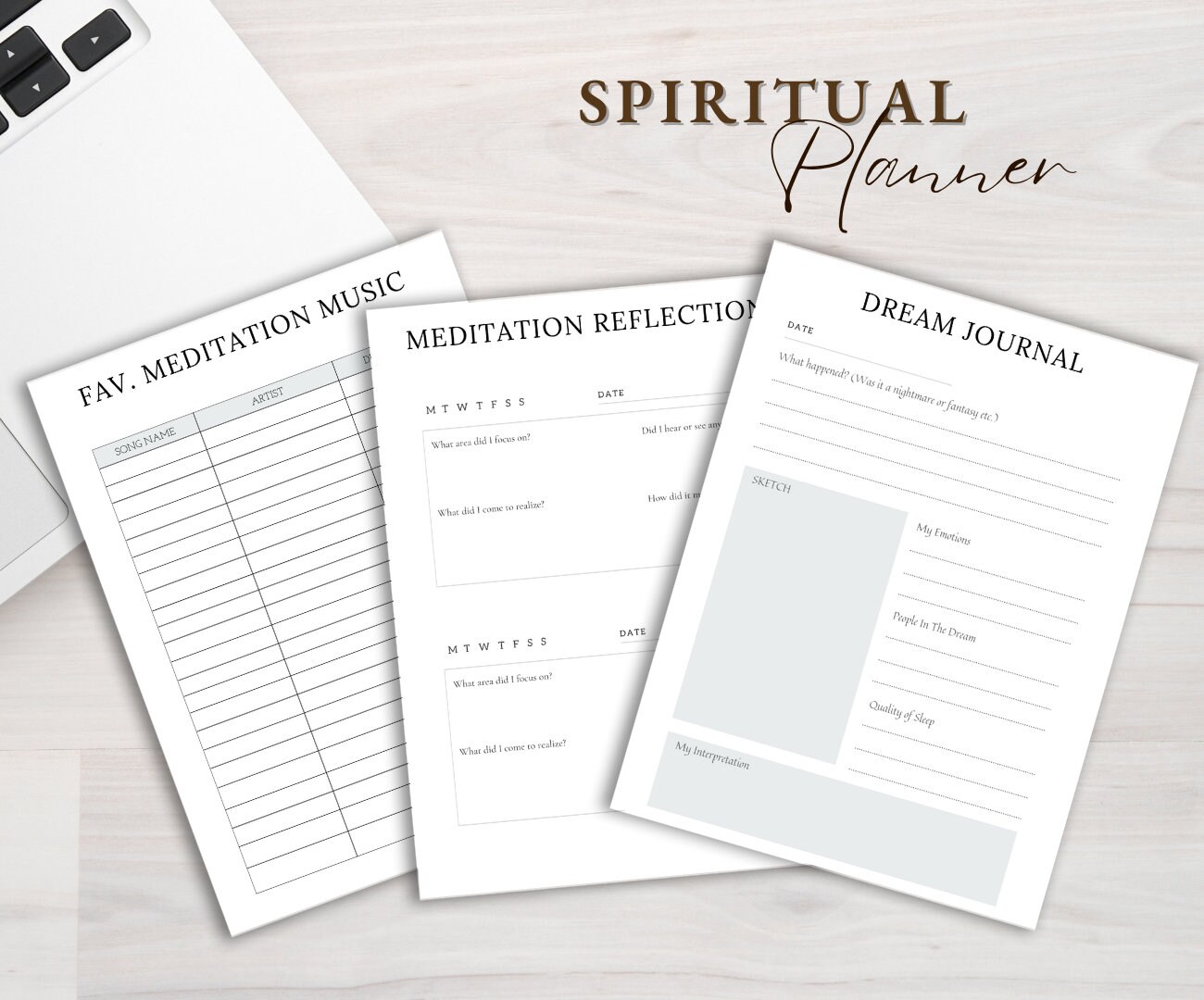 Spirituality Planner Printable Awakening Journal PDF Tarot Journal ...