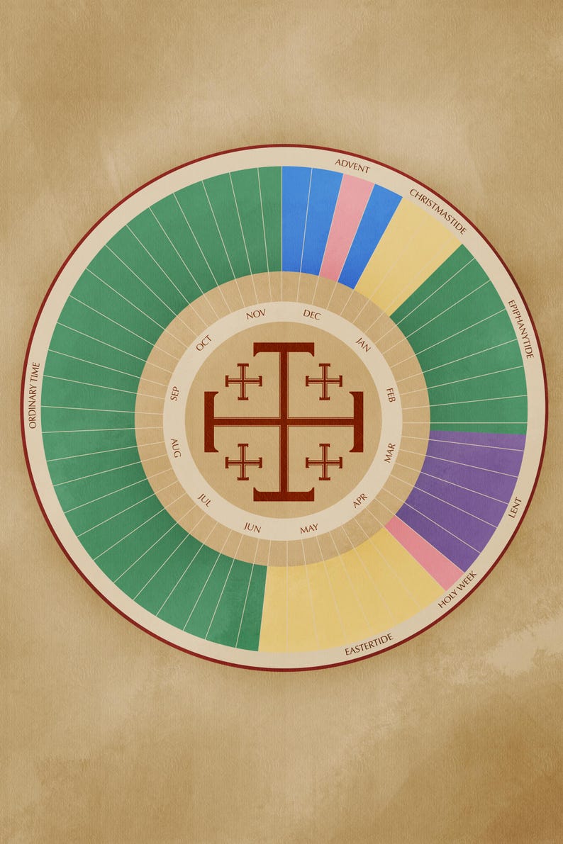 Liturgical Church Year Calendar Print High Quality 250 Gsm Semi-glossy ...