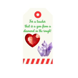 Teacher Appreciation Printable Gift Tags You Are A Gem - Etsy