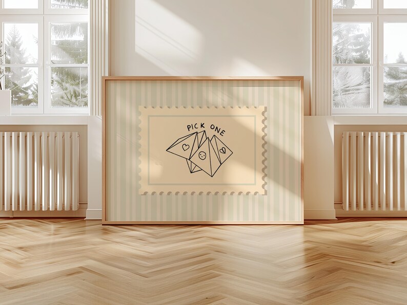 Hand Drawn Fortune Teller Print, Retro Cootie Catcher Poster ...