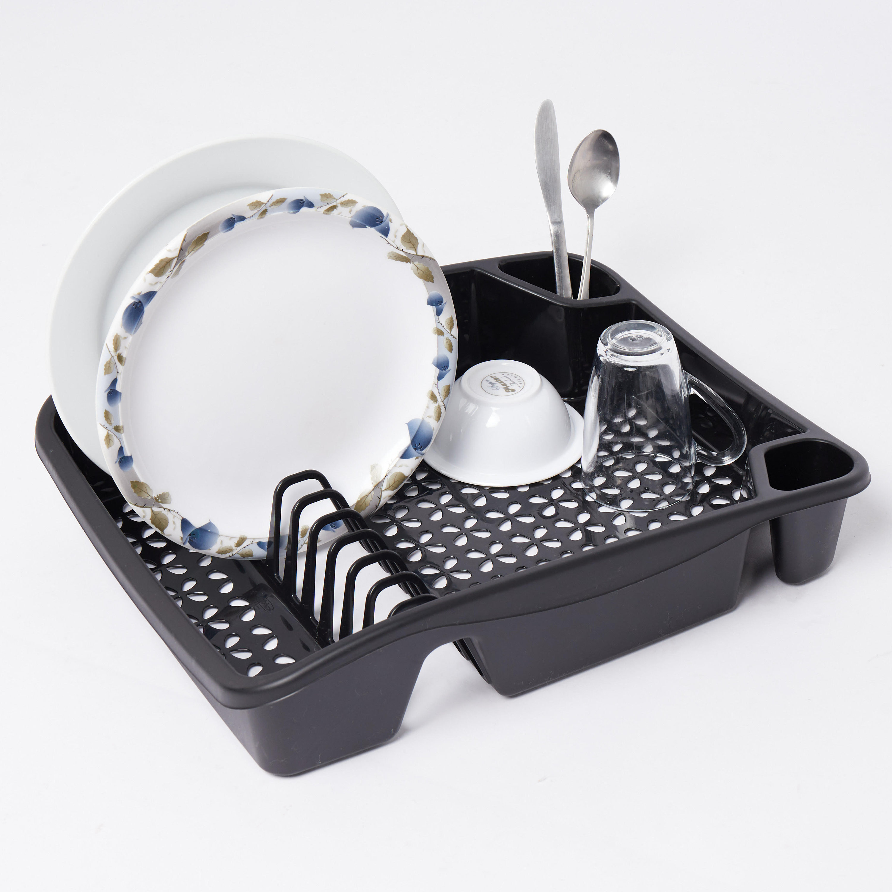 Plastic Dish Drainer and Cutlery Rack Kitchen Sink Utensil Holder ...