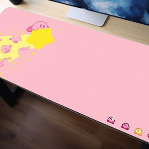 Kirby Star, Kawaii Kirby Mouse Pad, Cute Kirby, Custom Mousepad ...