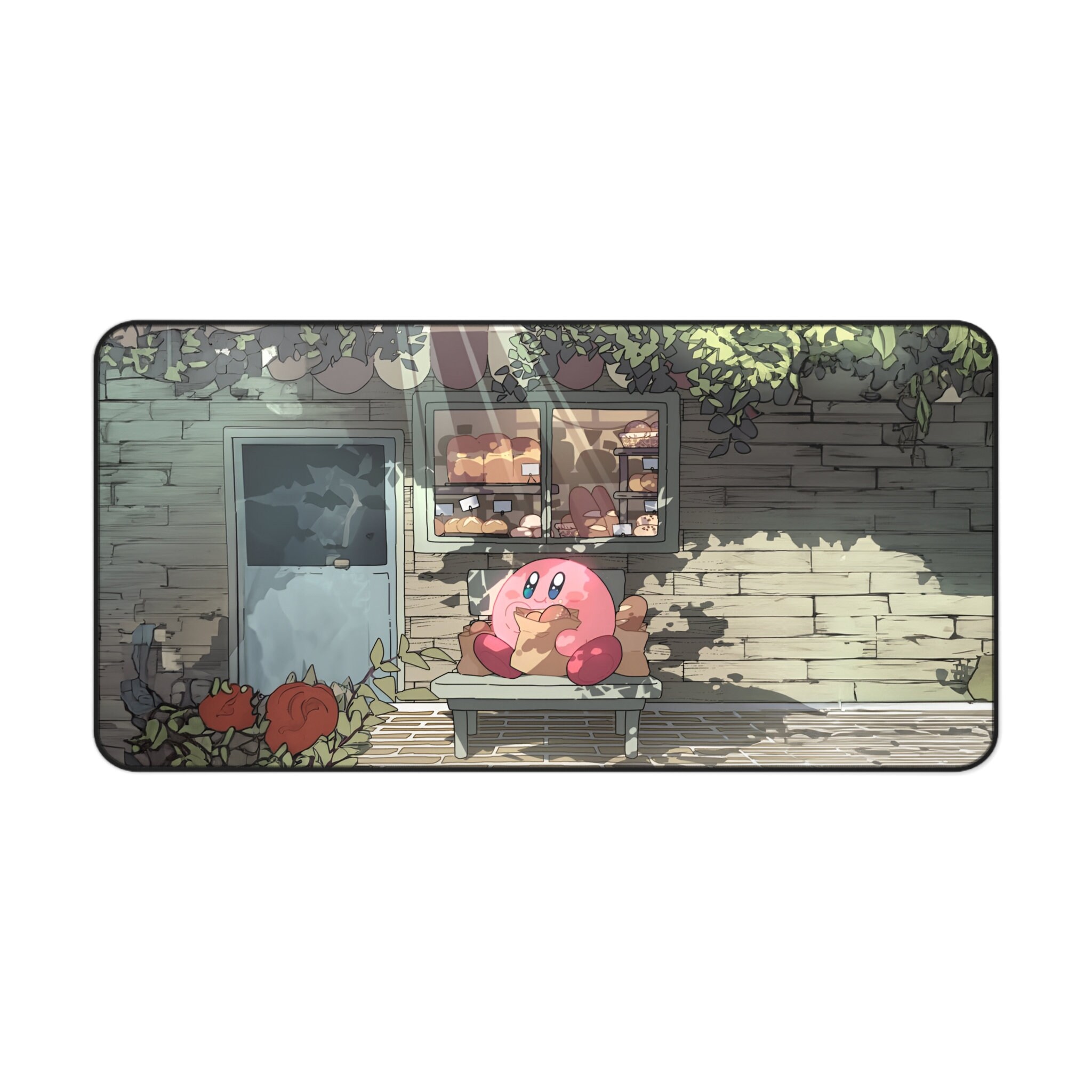 Kirby on Banch, Kawaii Kirby Mouse Pad, Cute Kirby, Custom Mousepad ...