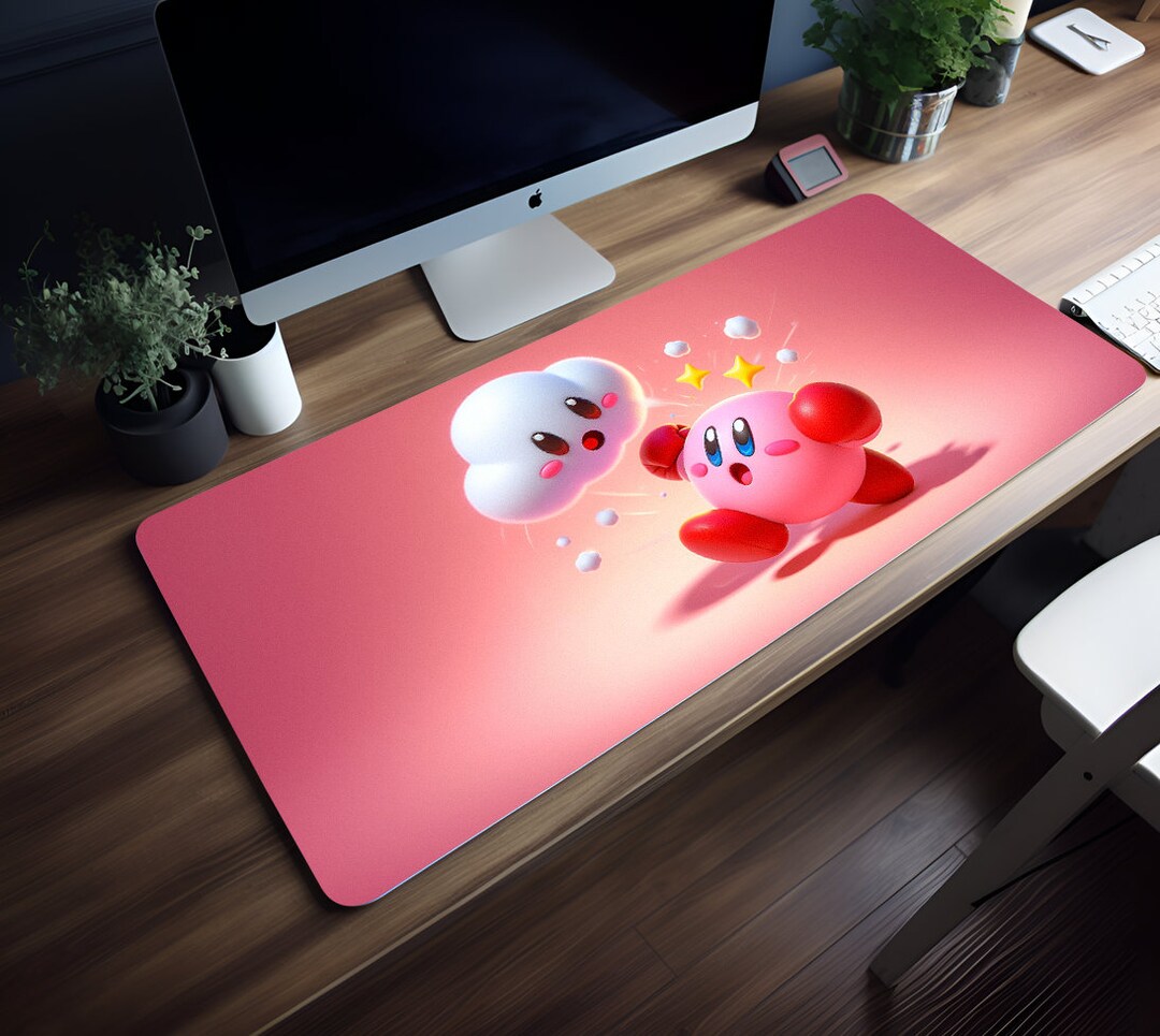 Kirby's Cloud Companion Mouse Pad, 8 Sizes, RGB Lights, XXL Desk Mat ...