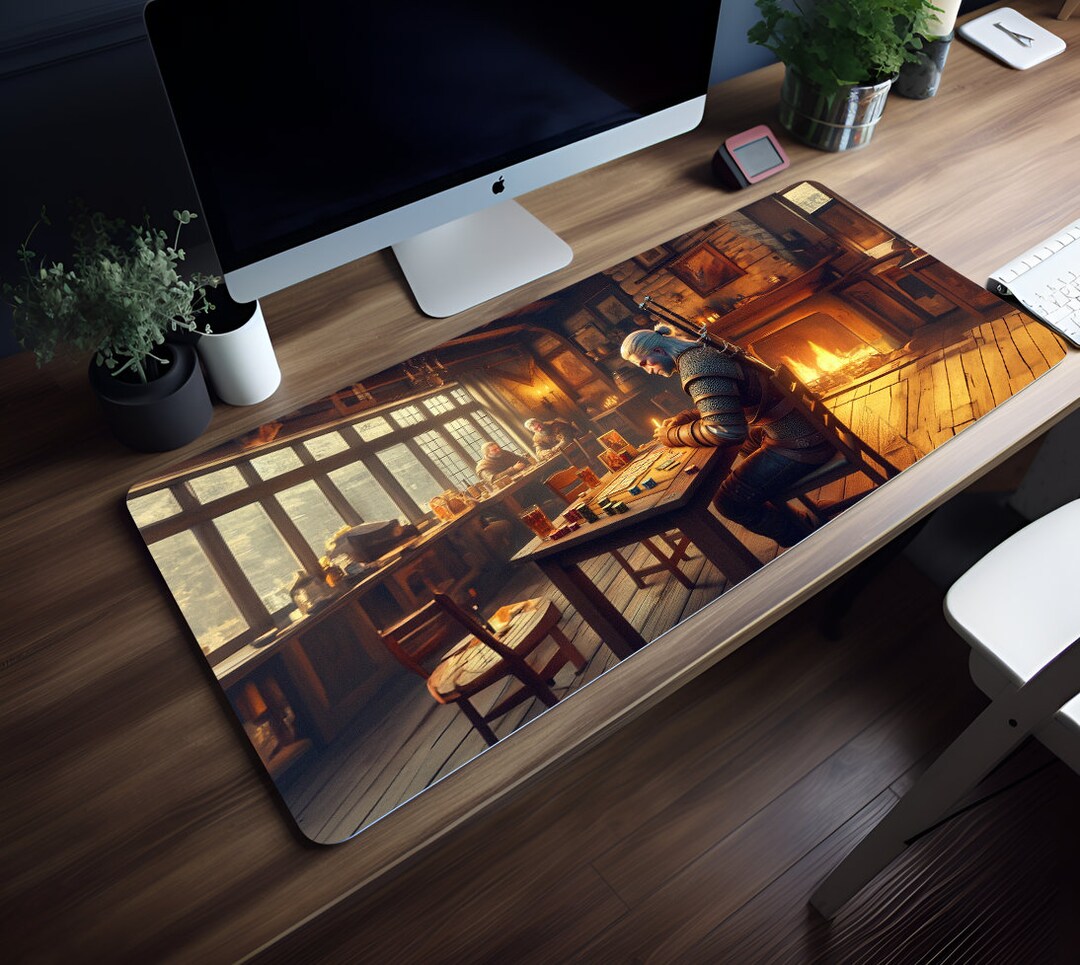 Geralt's Strategic Game Night: the Witcher Pixelized Mouse Pad, LED RGB ...