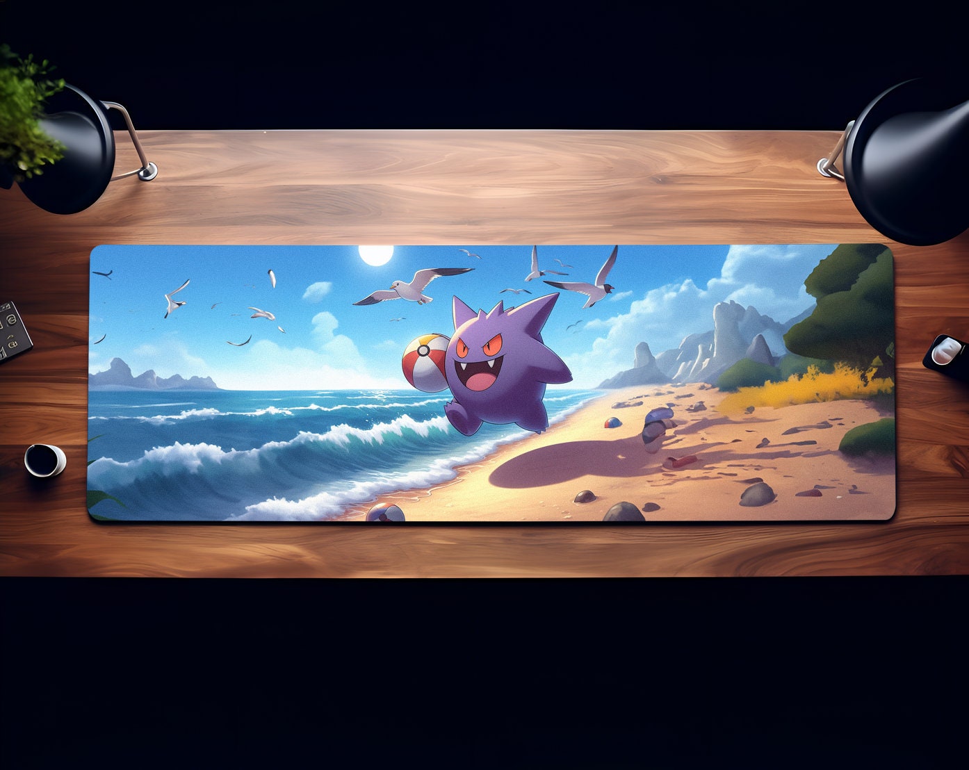 Beach Fun With Gengar: Pokemon Mouse Pad, Goodies Designs, XL Mouse Pad ...