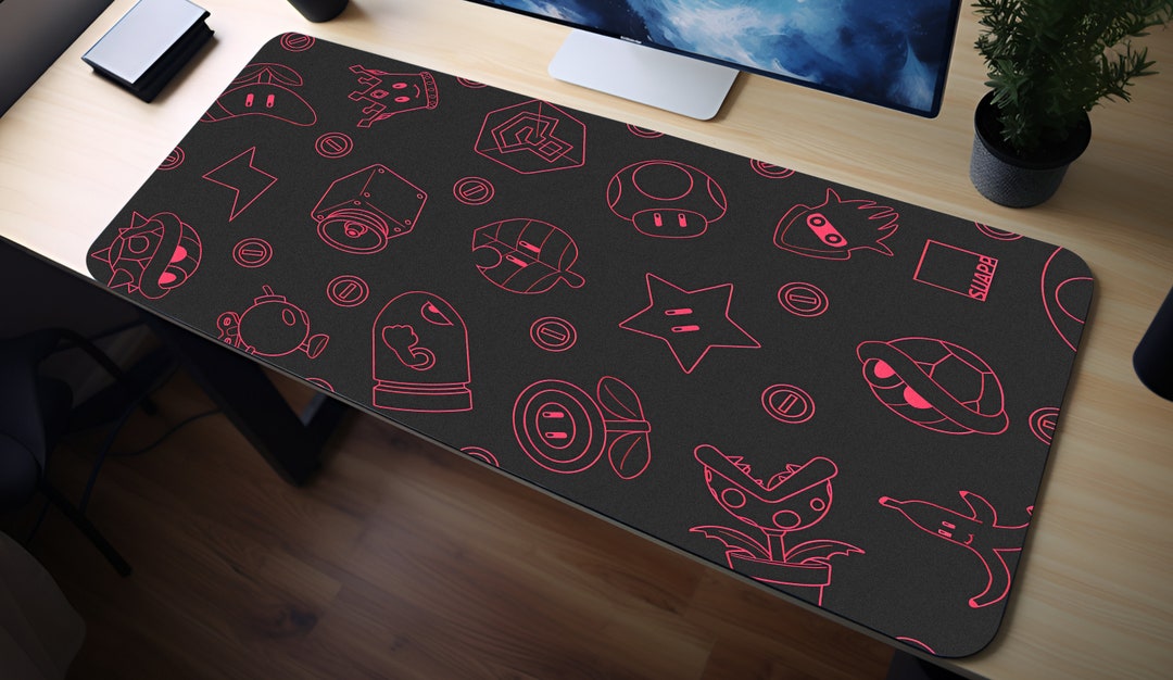 Mario Gamer RGB Large Mouse Pad, 8 Sizes, RGB Lights, XXL Mousepad ...