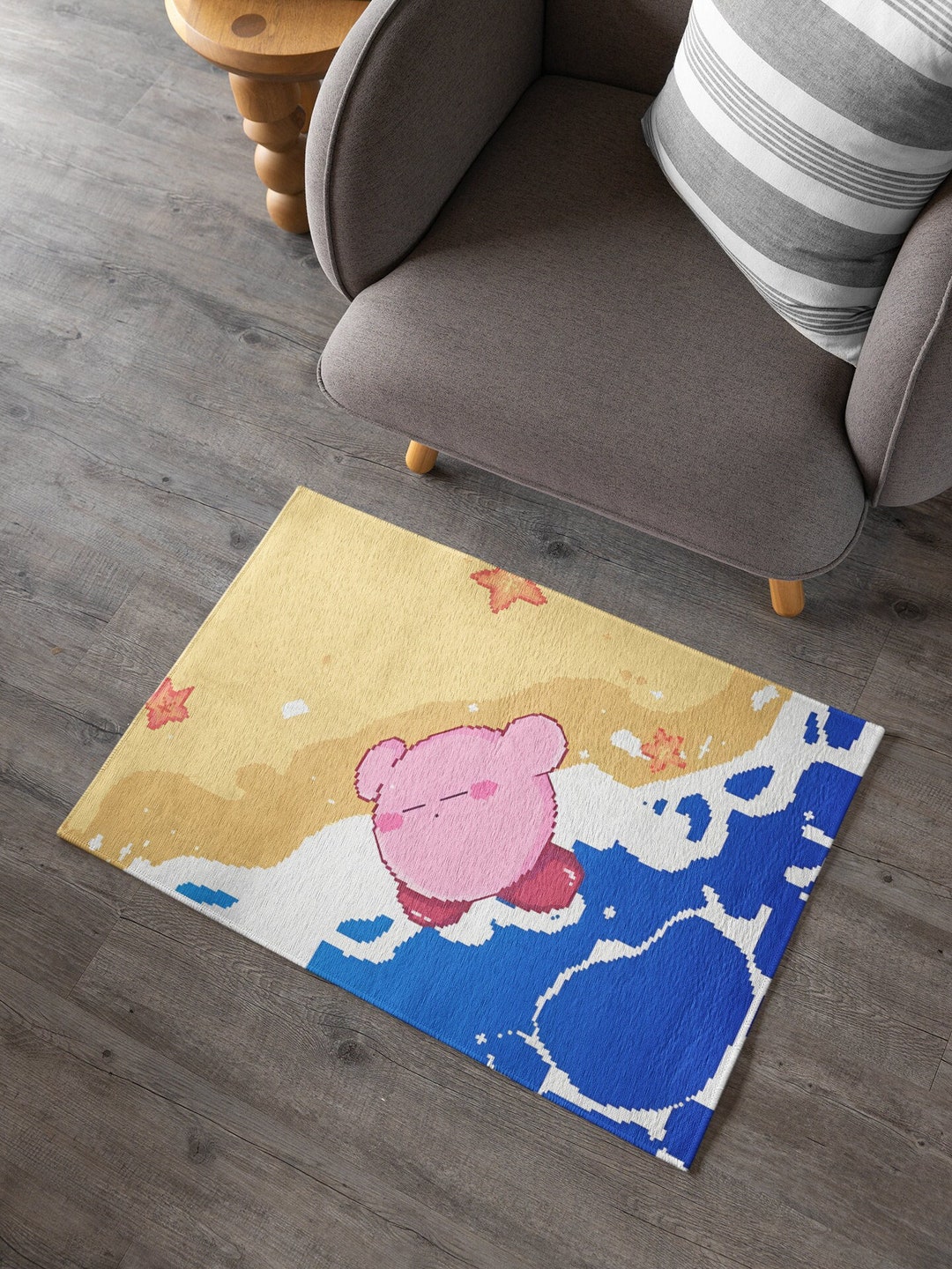 Blast Back to 8-bit Bliss With Kirby's Retro Rugs, 6 Sizes, Large Kirby ...