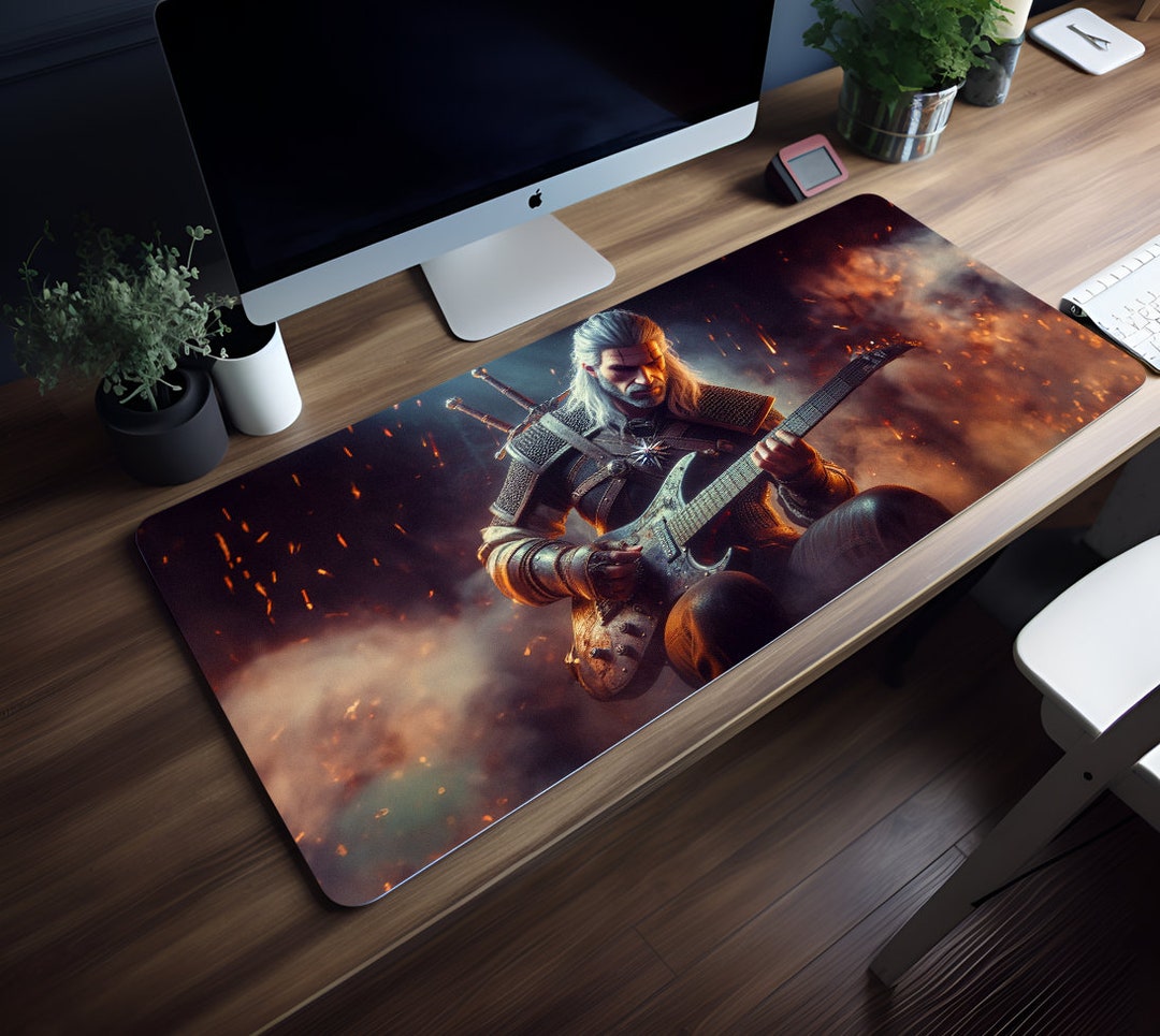 Guitar Hero: Geralt's Inferno the Witcher Mouse Pad, LED RGB Lightning ...