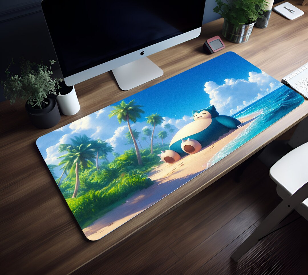 Snorlax's Beach Nap: Pokemon Mouse Pad, Goodies Designs, XL Mouse Pad ...