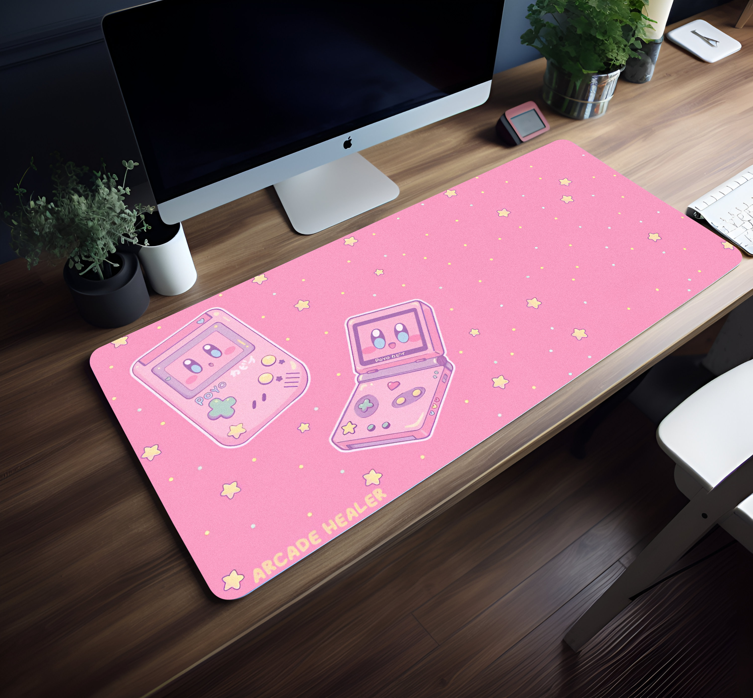 Pink Game Boy Kirby, Kawaii Kirby Mouse Pad, Cute Kirby, Custom ...
