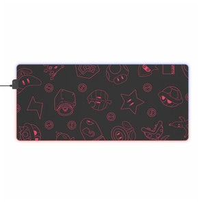 Mario Gamer RGB Large Mouse Pad, 8 Sizes, RGB Lights, XXL Mousepad ...