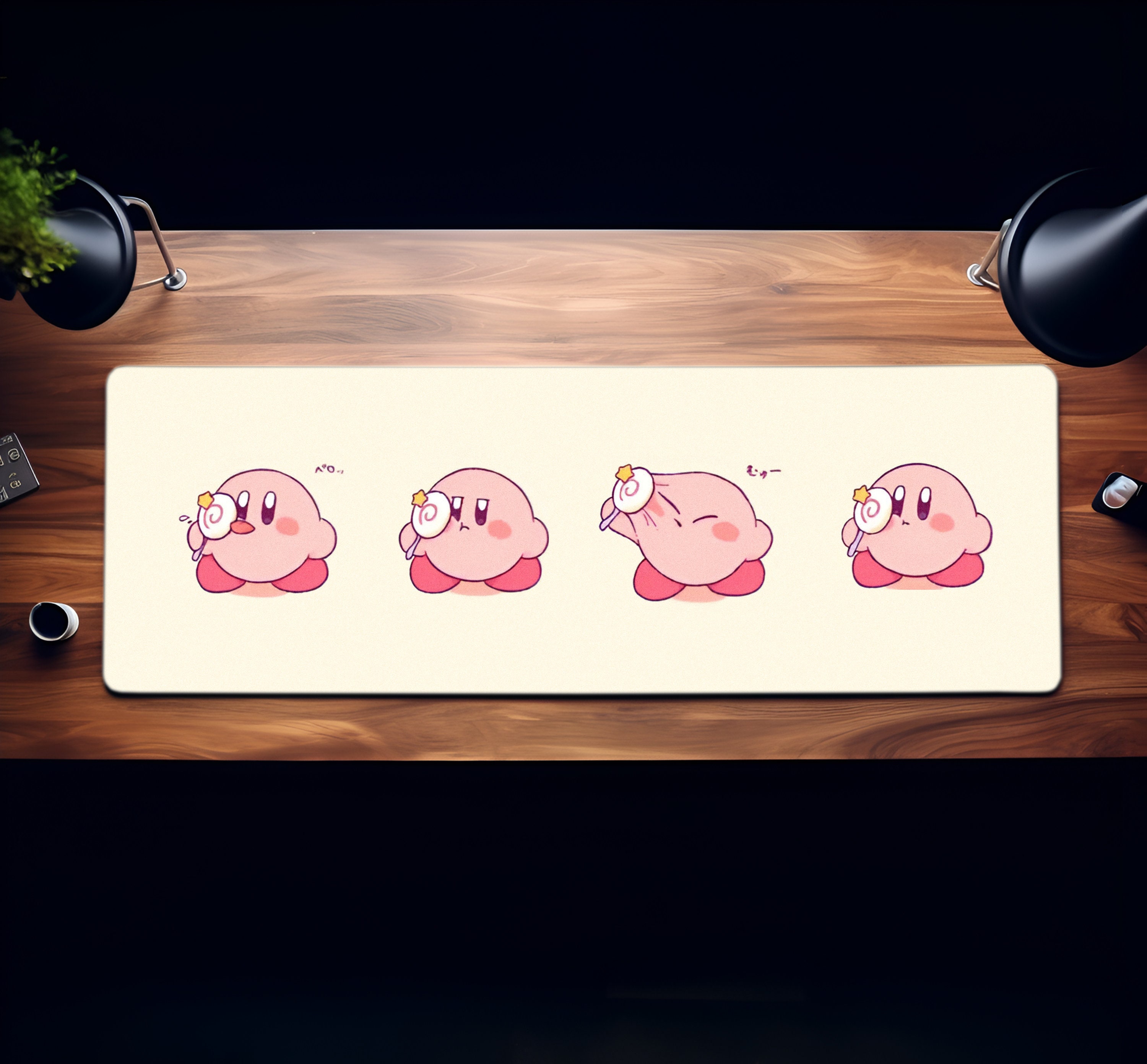 Kawaii Kirby Mouse Pad, Cute Kirby, Custom Mousepad, Esthetic Desk Mat ...