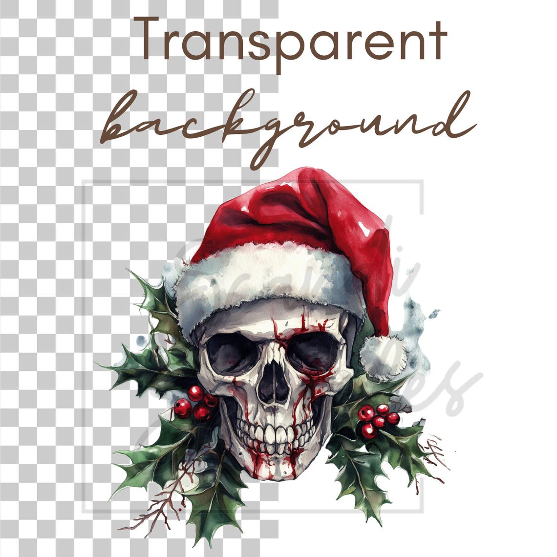 Goth Christmas PNG Clipart Bundle | Dark Holiday Graphics | Gothic ...