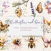Butterflies and Bees Watercolor Clipart Bundle | Floral Garden ...