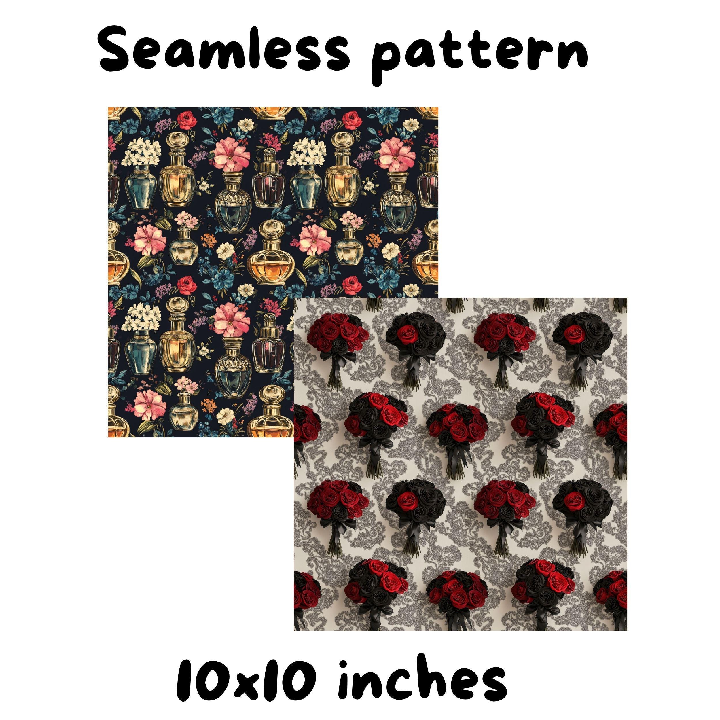 12 Gothic Romance Seamless Pattern Bundle | Dark Roses, Lace, Vintage ...