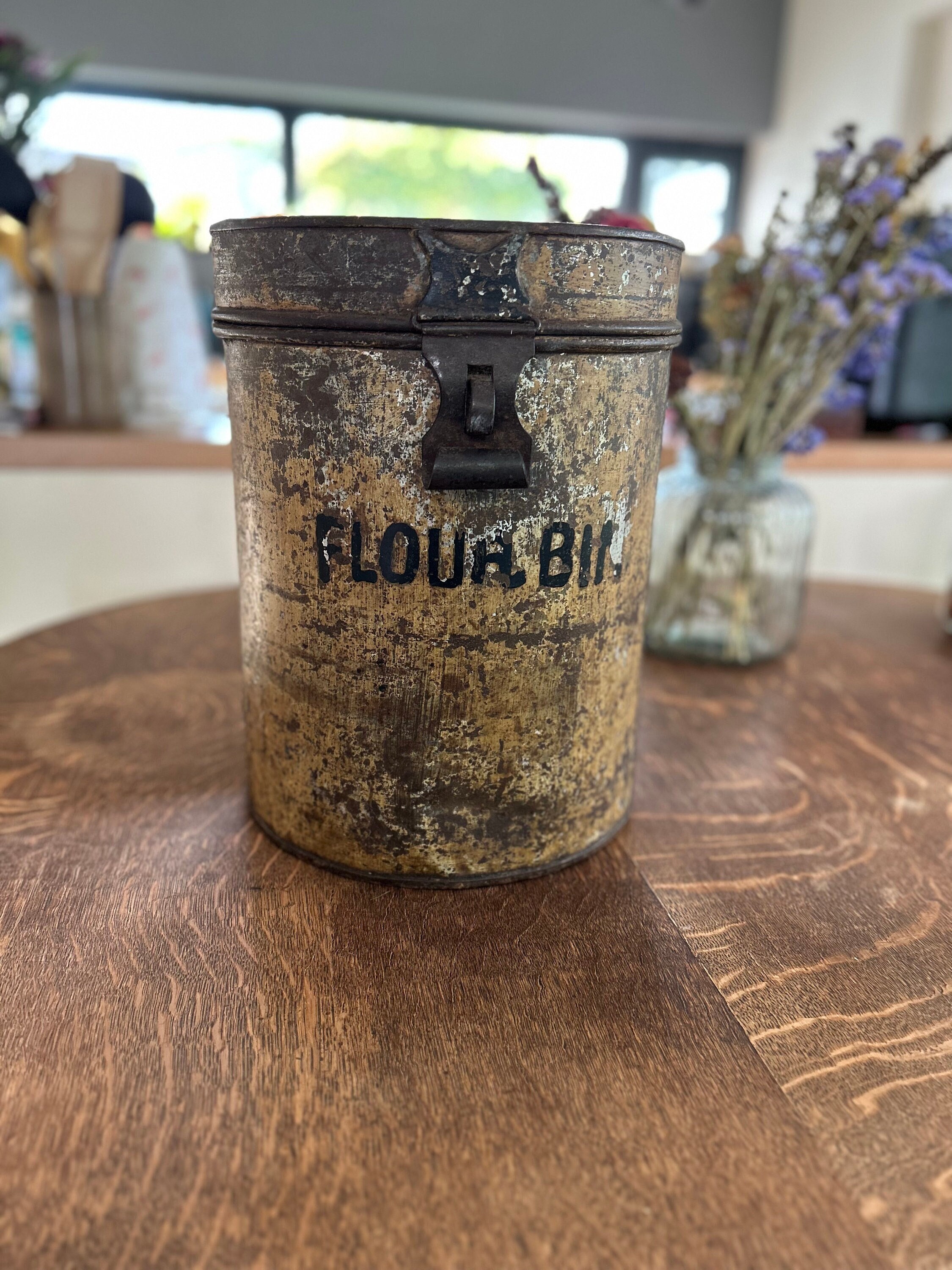 Antique Flour Bin - Etsy