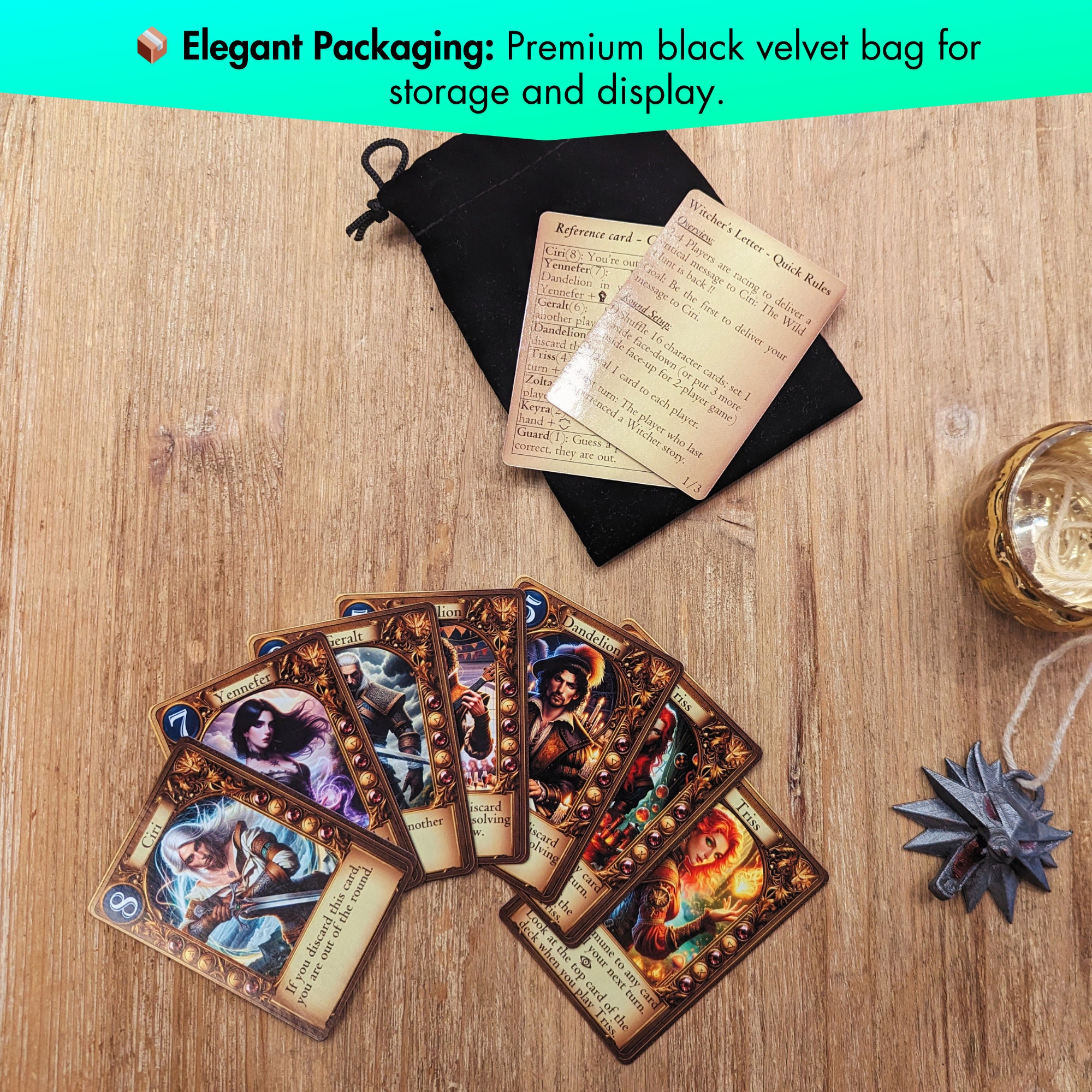 Witcher-themed Love Letter Card Game Classic Edition, 16 Character ...