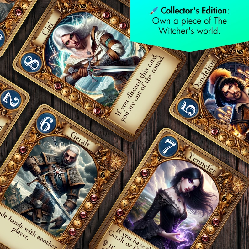 Witcher-themed Love Letter Card Game Classic Edition, 16 Character ...