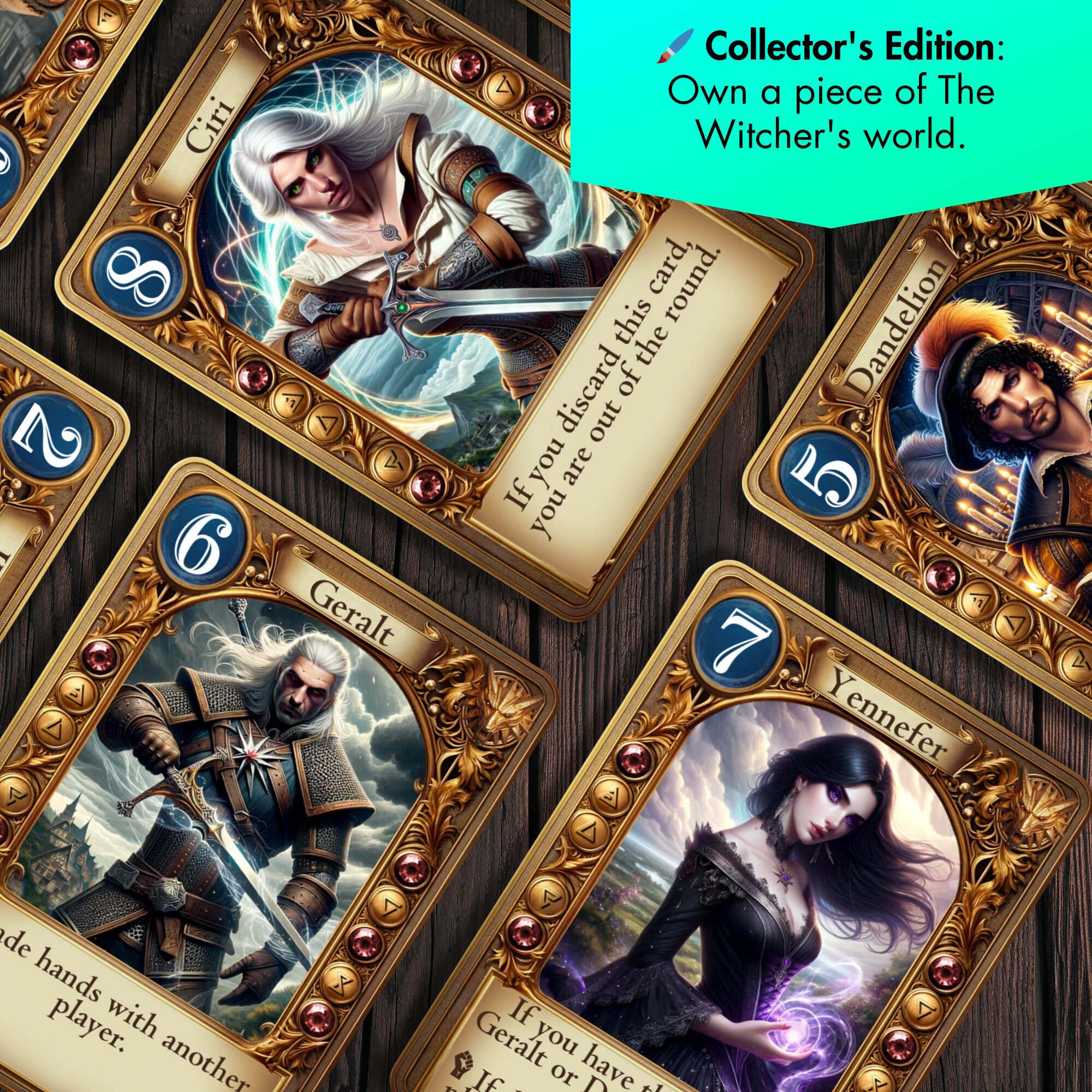 Witcher-themed Love Letter Card Game Classic Edition, 16 Character ...