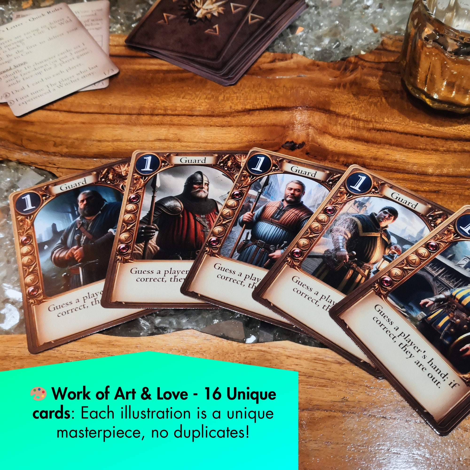 Witcher-themed Love Letter Card Game Classic Edition, 16 Character ...