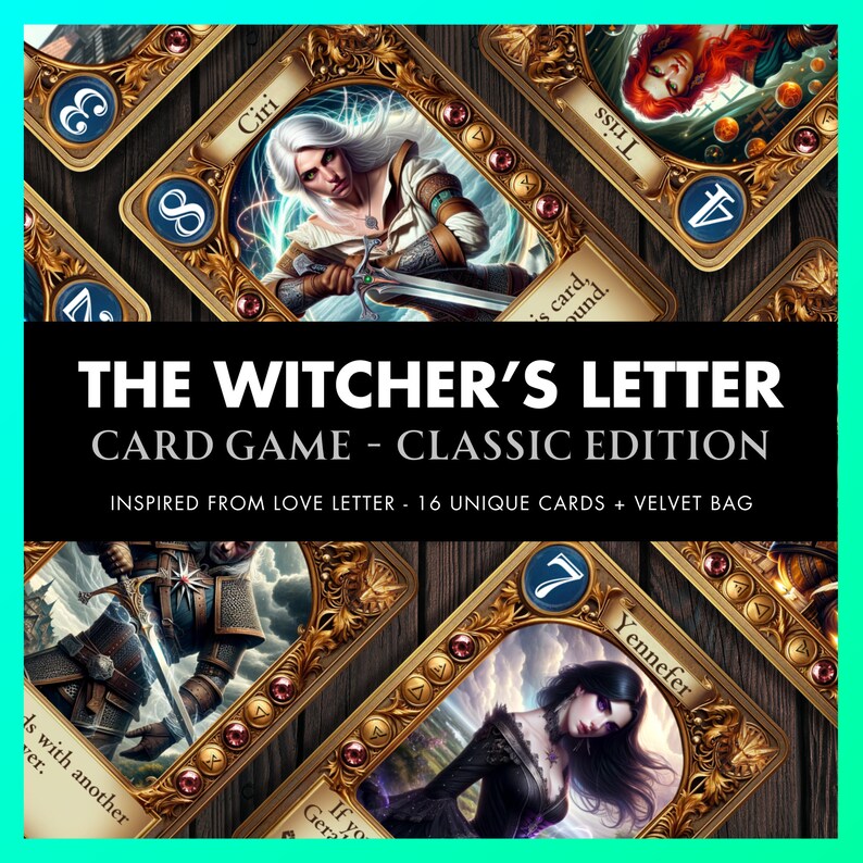 Witcher-themed Love Letter Card Game Classic Edition, 16 Character ...