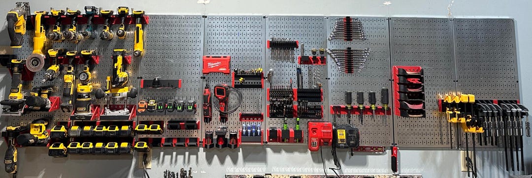 Tool Mount Compatible With Wall Control Pegboard Fits Dewalt Milwaukee ...