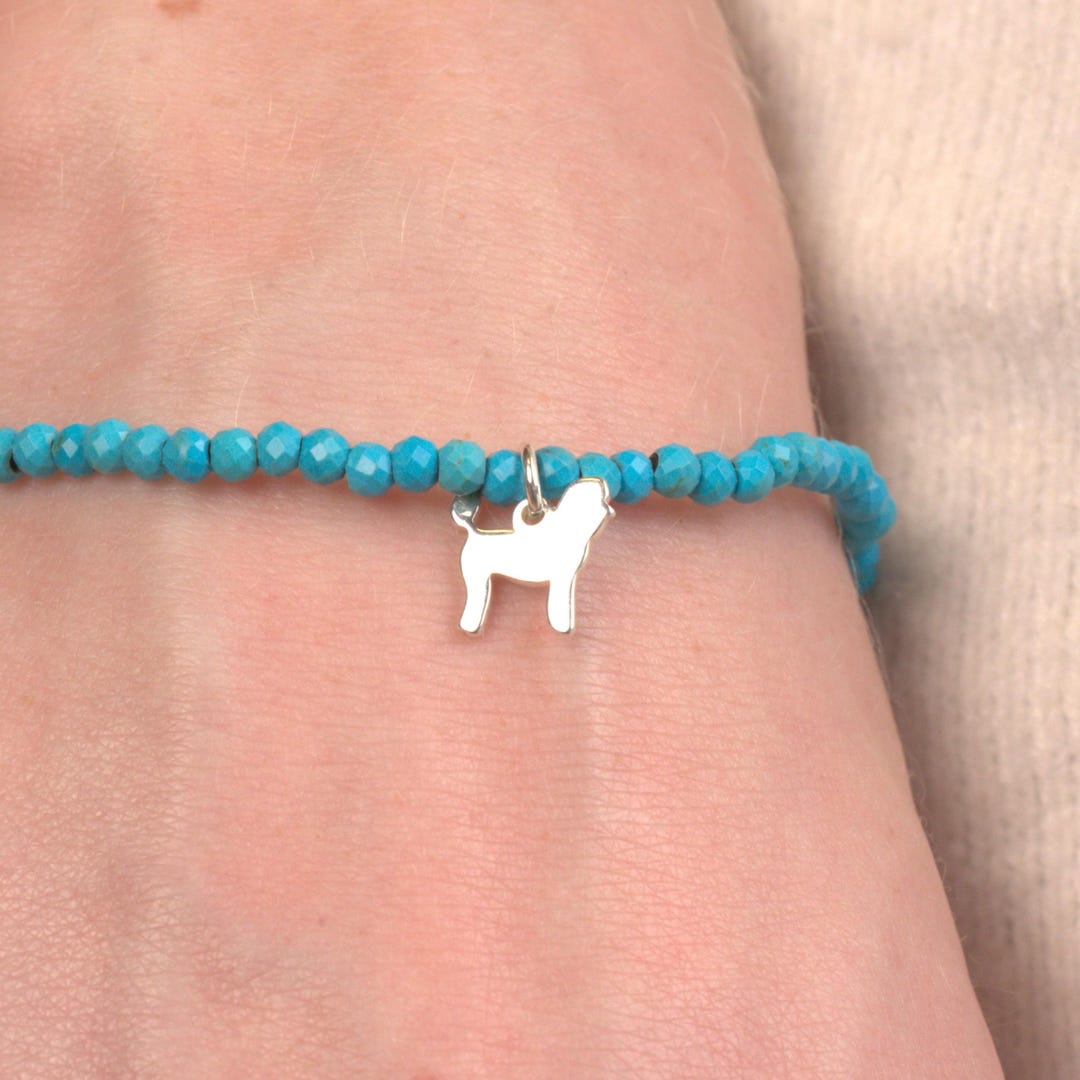 Poodle Silhouette Crystal Bracelet - Semi-precious Stones - Sterling ...
