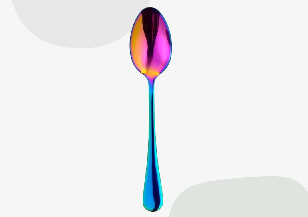 Personalised Rainbow Dessert Spoon - Etsy