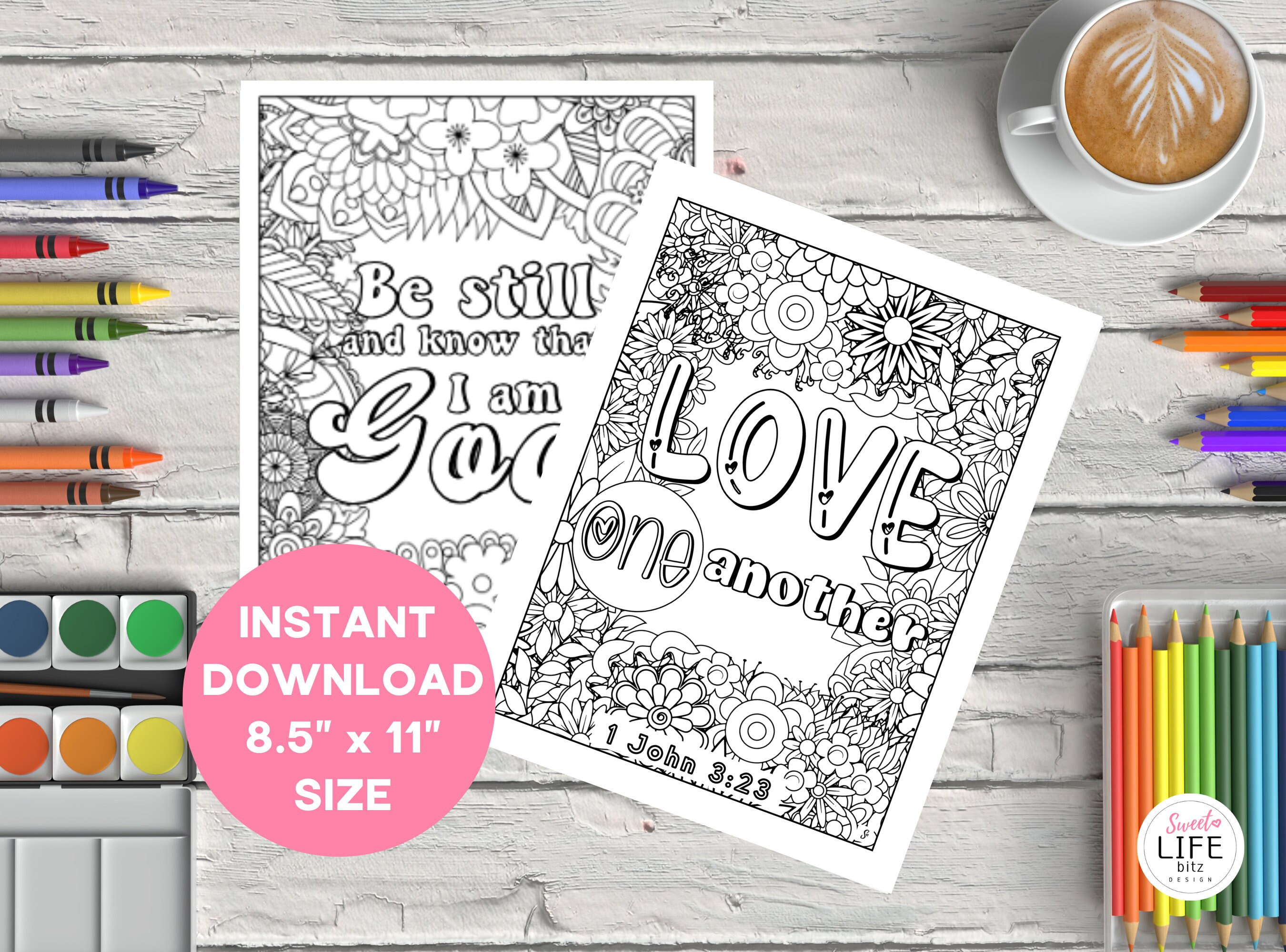Adults and Teens Bible Verses Coloring Pages Printable Relaxation ...