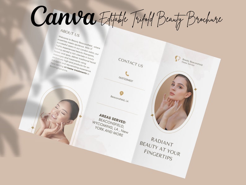 Trifold Brochure Template Minimalist Esthetician Template Brochure ...