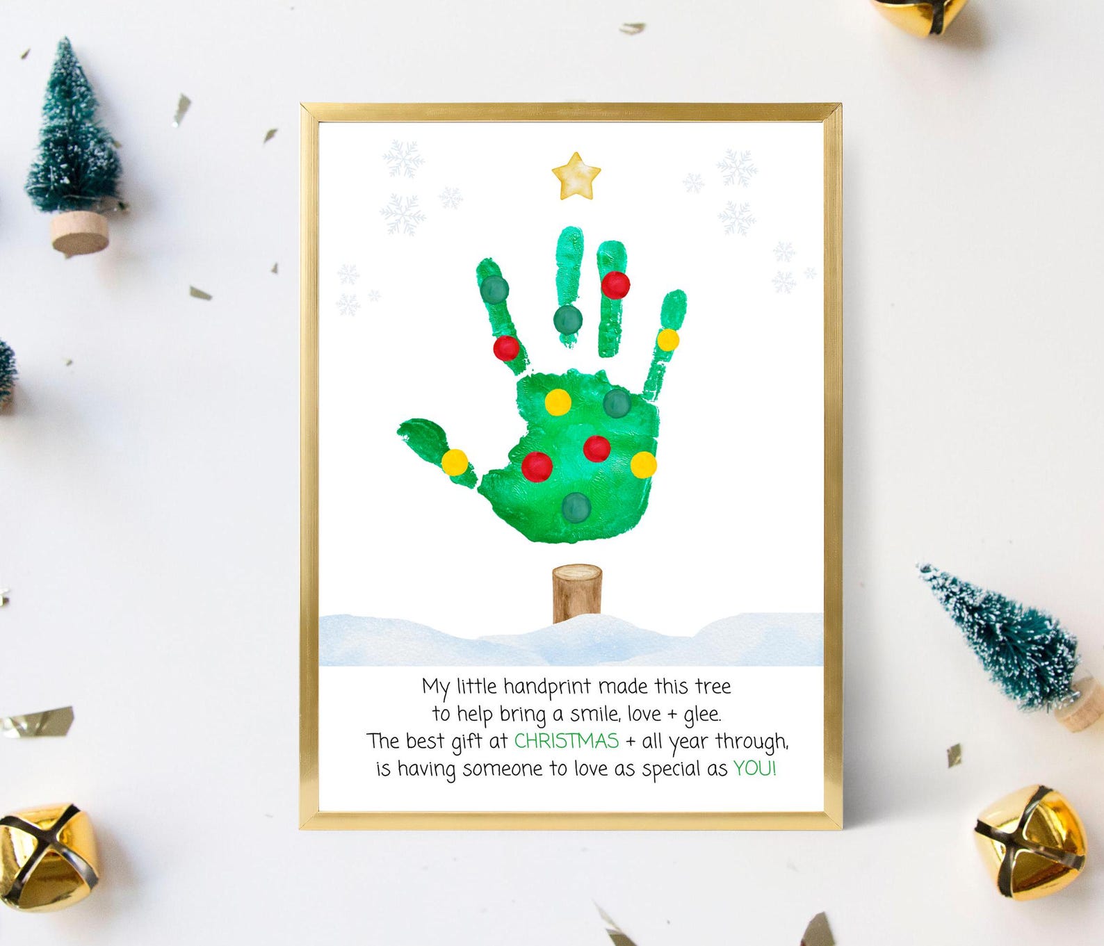 Christmas Tree Handprint Art: Holiday Keepsake Gift (printable) - Etsy