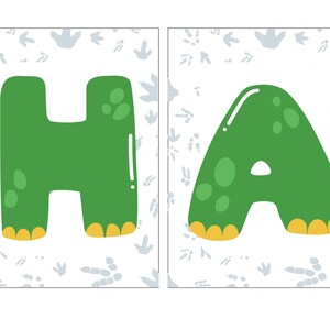 Happy Birthday Banner Printable - Dinosaur Design - Instant Download ...