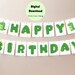 Happy Birthday Banner Printable - Dinosaur Design - Instant Download ...