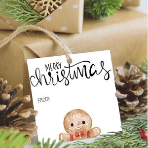 Gingerbread Man Holiday/christmas Gift Tag - Etsy