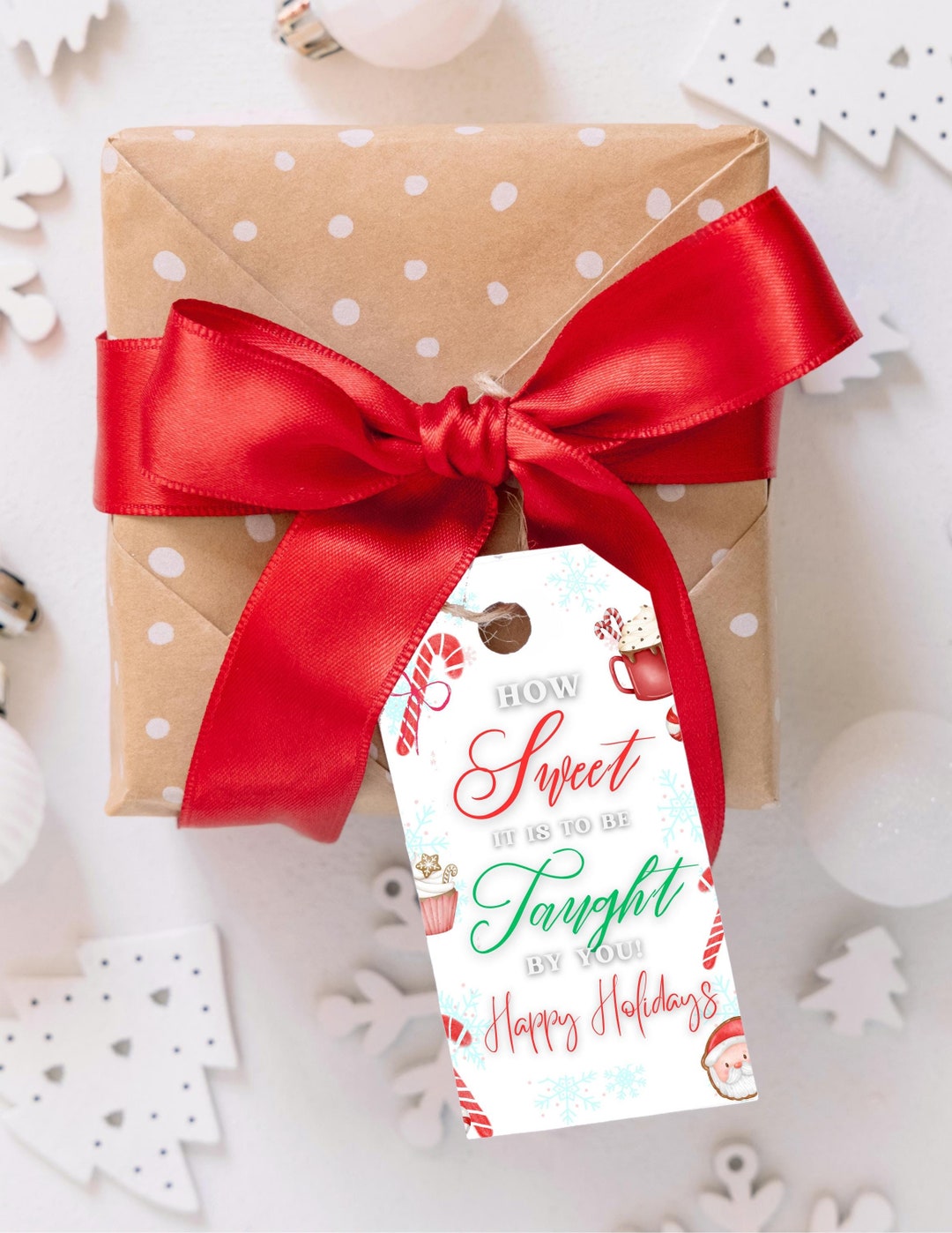 Teacher Holiday/christmas Gift Tag - Etsy