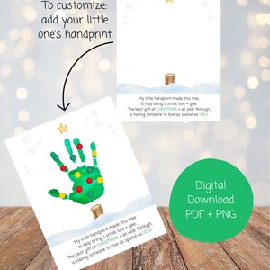Christmas Tree Handprint Art: Holiday Keepsake Gift (printable) - Etsy