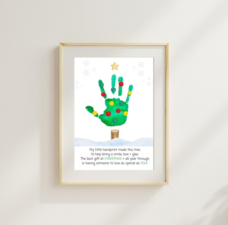 Christmas Tree Handprint Art: Holiday Keepsake Gift (printable) - Etsy