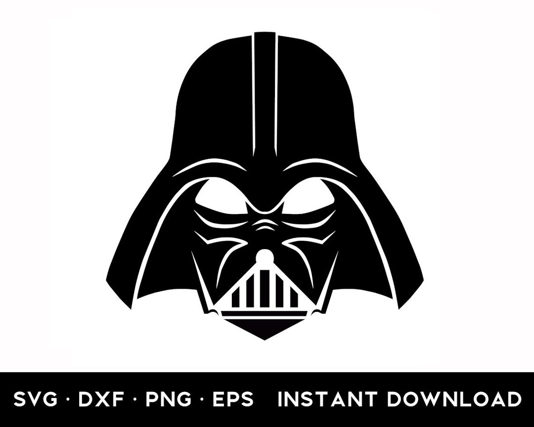 Darth Vader Svg Vader Face Svg, Png, Dxf, Eps Digital Download - Etsy