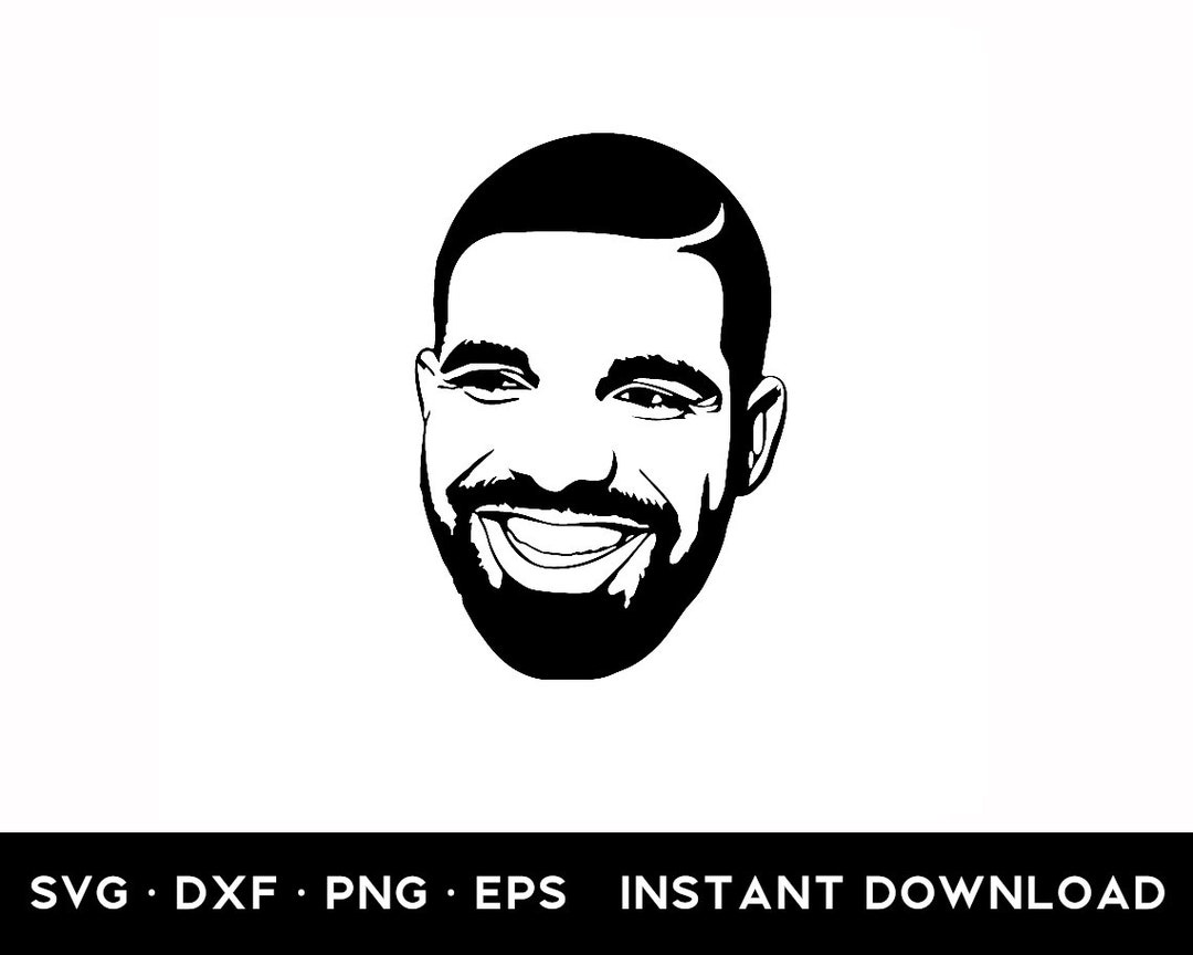 Drake SVG Png Dxf Drake Face Svg Png Pdf Jpg Eps Vector Files, Layered ...