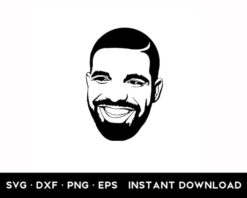 Drake SVG Png Dxf Drake Face Svg Png Pdf Jpg Eps Vector Files, Layered ...