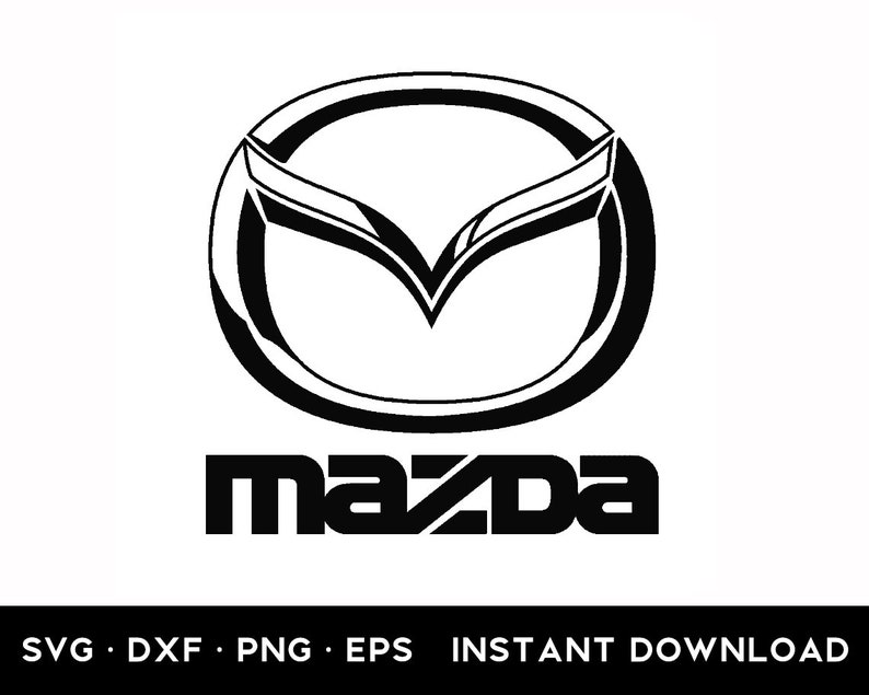 Mazda Car Logo, Png, Svg, Eps, Dxf, Cricut Cut File Instant Download ...
