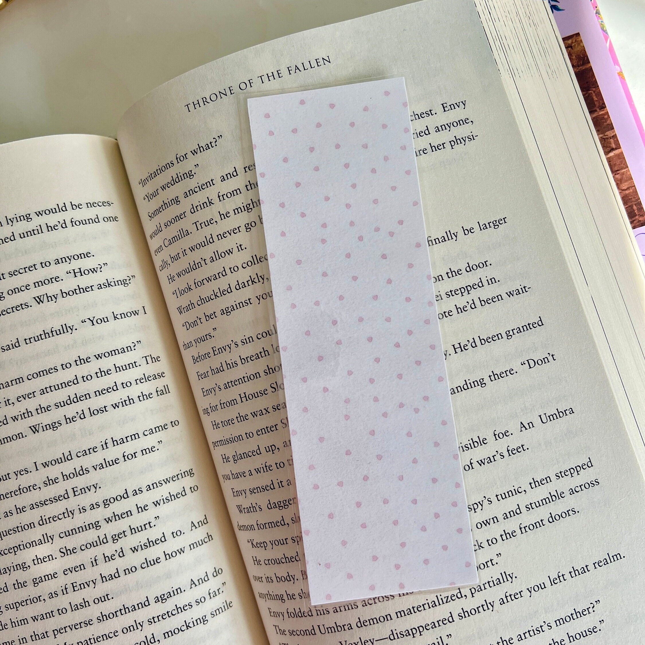 Dainty Heart Bookmark Laminated 2x6 Inch Girly Bookmark - Etsy