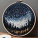 Starry Night Embroidery Pattern Forest at Night | Downloadable File ...