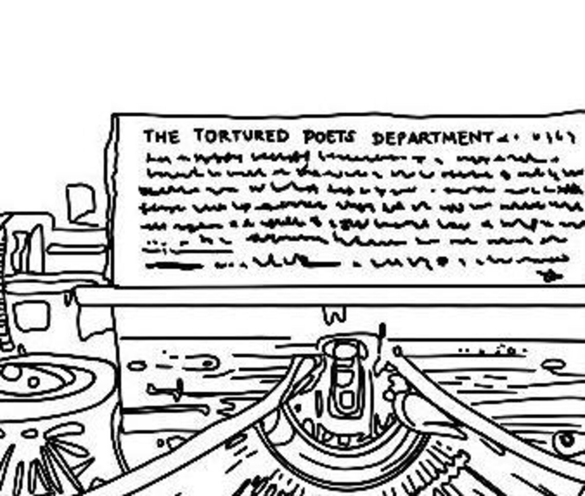 Typewriter From the Tortured Poets Department | Embroidery Pattern ...