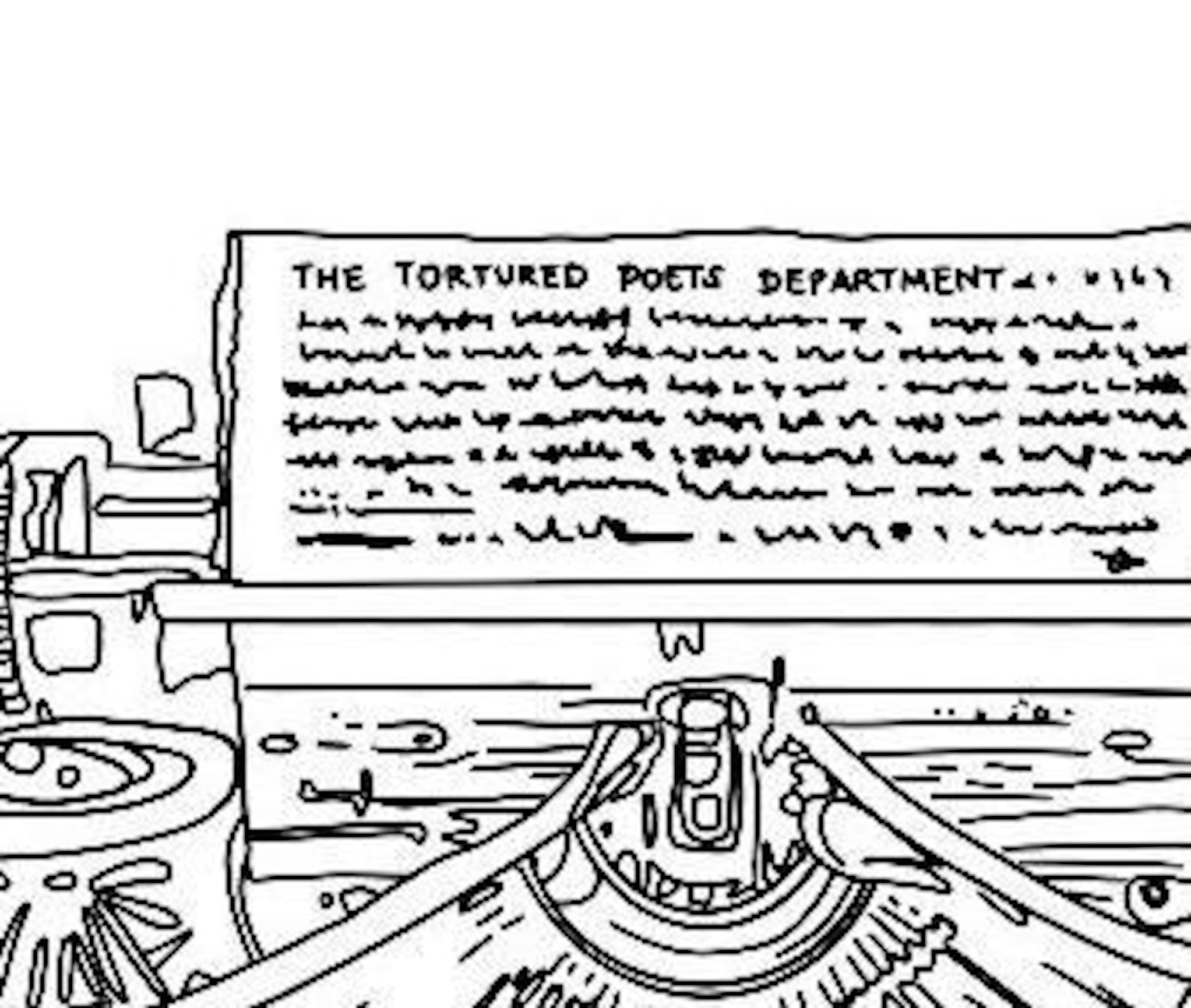 Typewriter From the Tortured Poets Department | Embroidery Pattern ...