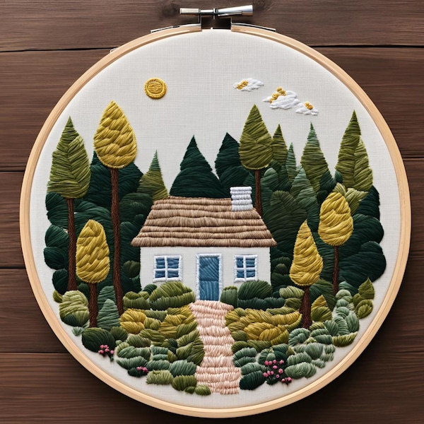 Forest Embroidery - Etsy UK