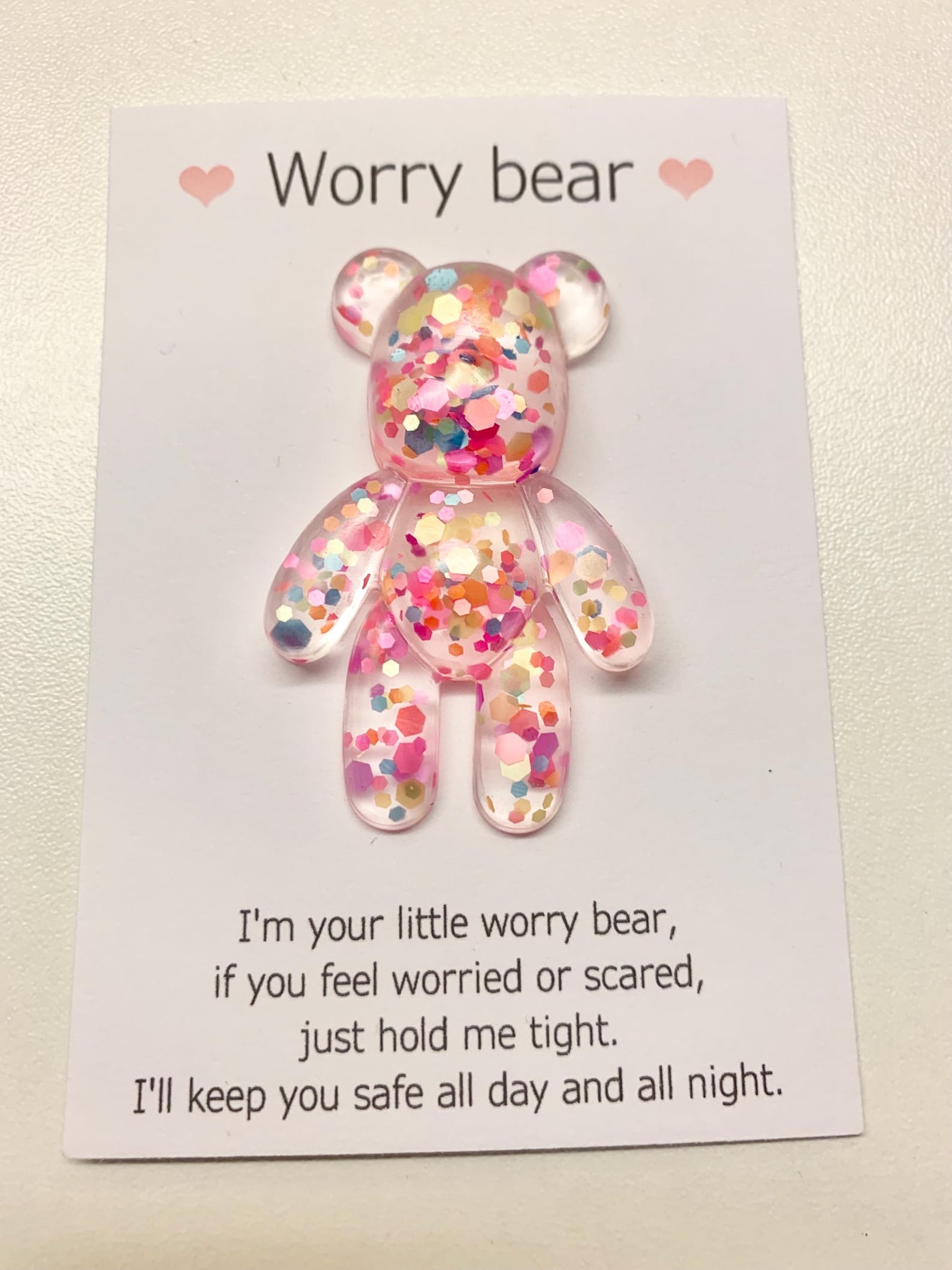 Resin Worry Bear: Pocket Anxiety Aid, Back to School Gift - Etsy UK