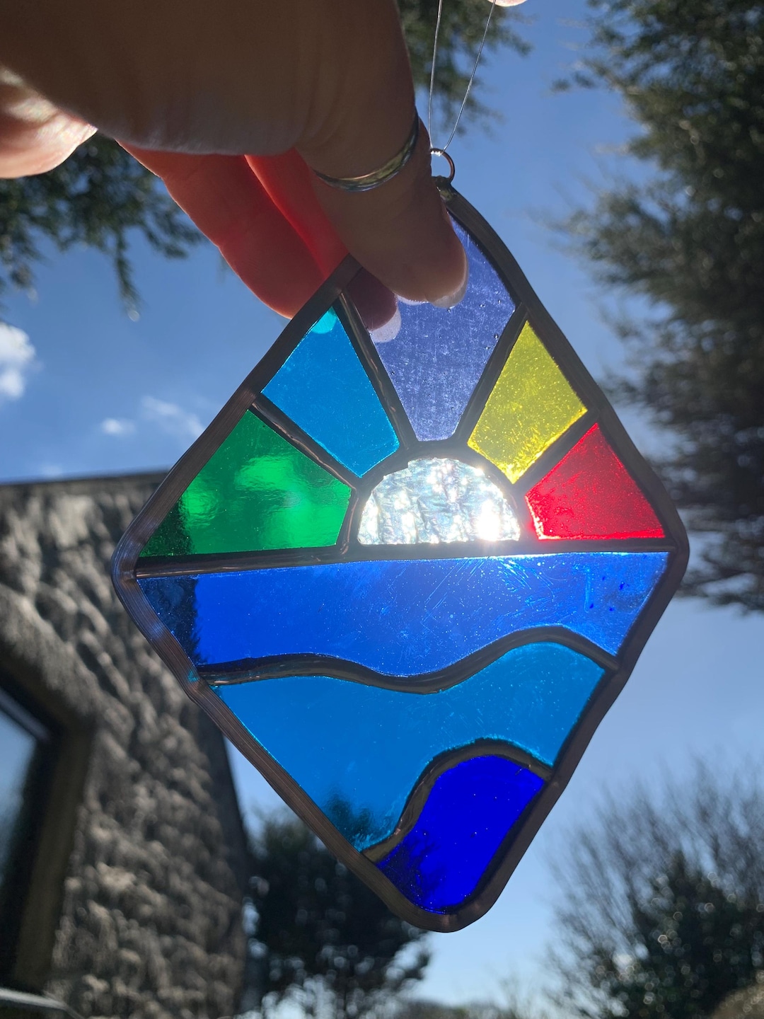 Handmade Stained Glass Suncatcher, Window Decoration, Window Hanging ...