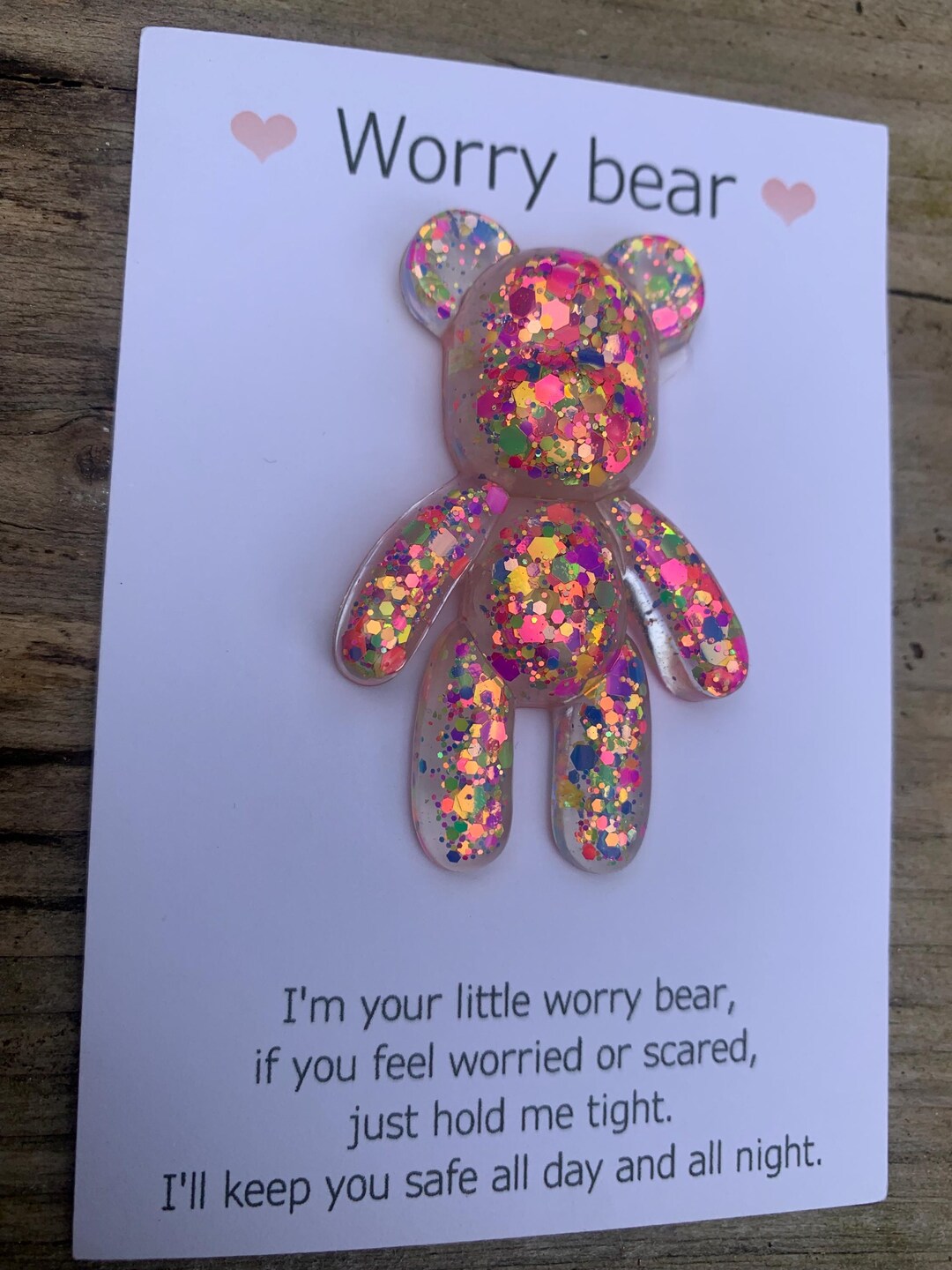 Resin Worry Bear, Pocket Bear, Back to School, Comfort, Anxiety ...